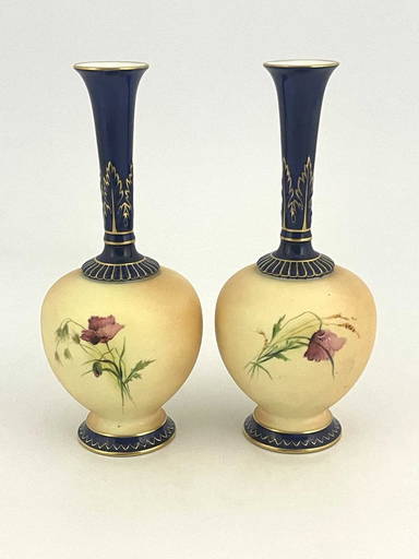 E Raby (attributed) For Royal Worcester,