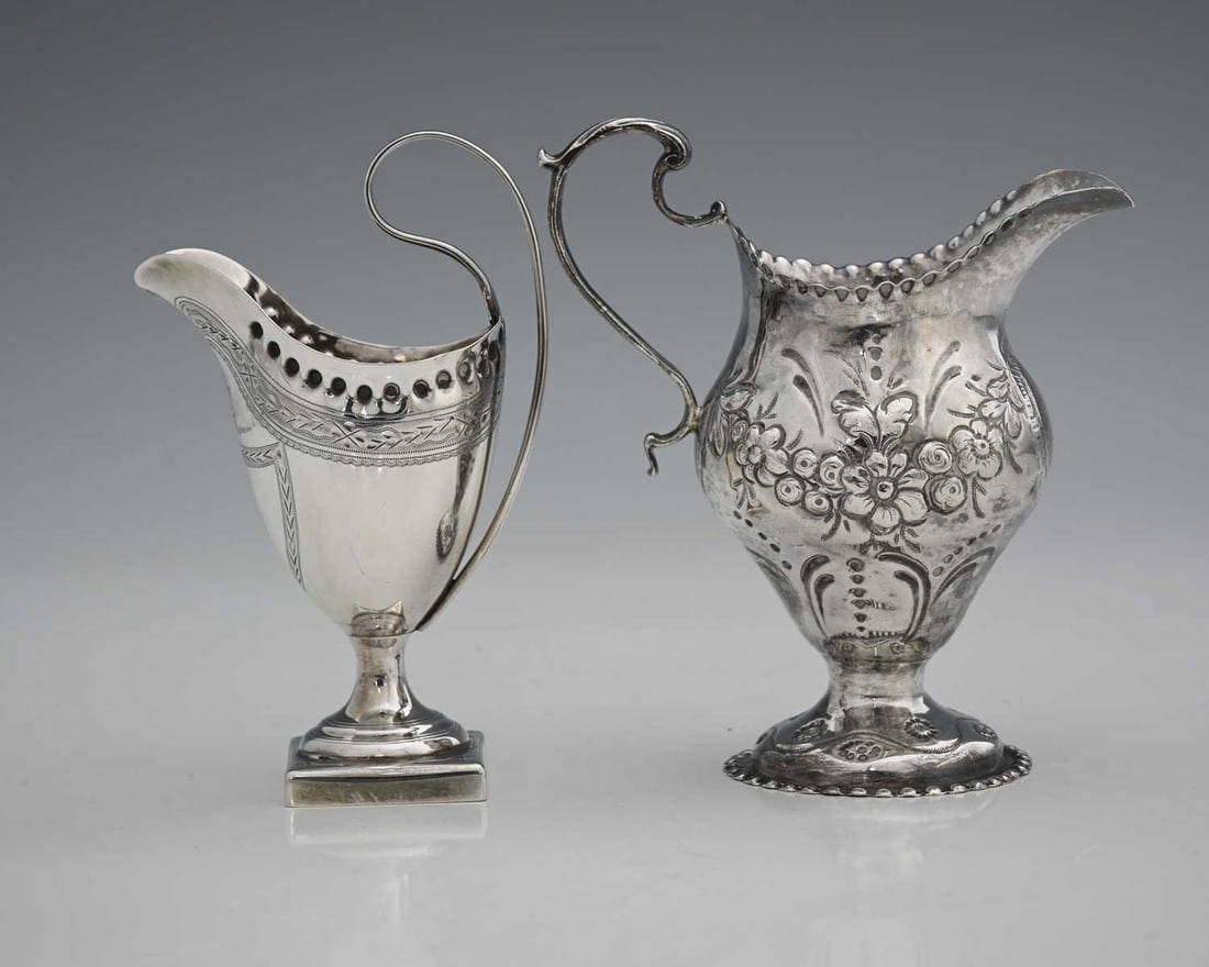 A George Iii Silver Cream Jug, Of Ogee Form, With Domed Spreading ...