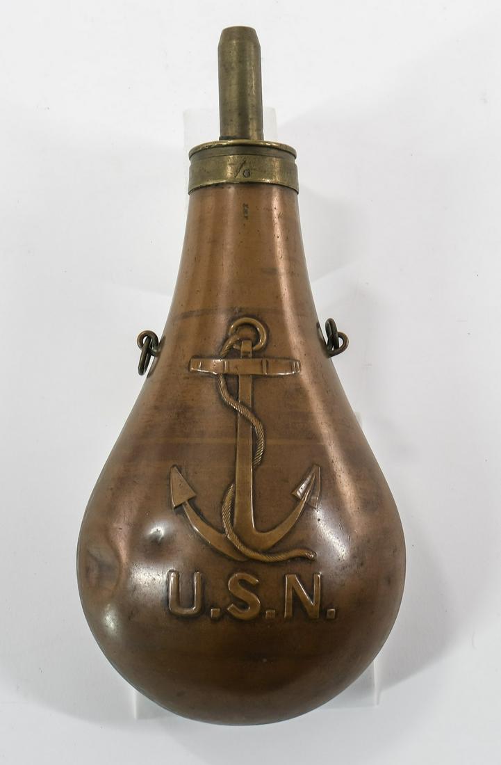 For Auction: Two 19th Century American Powder Flasks (#0137) on May 30 ...