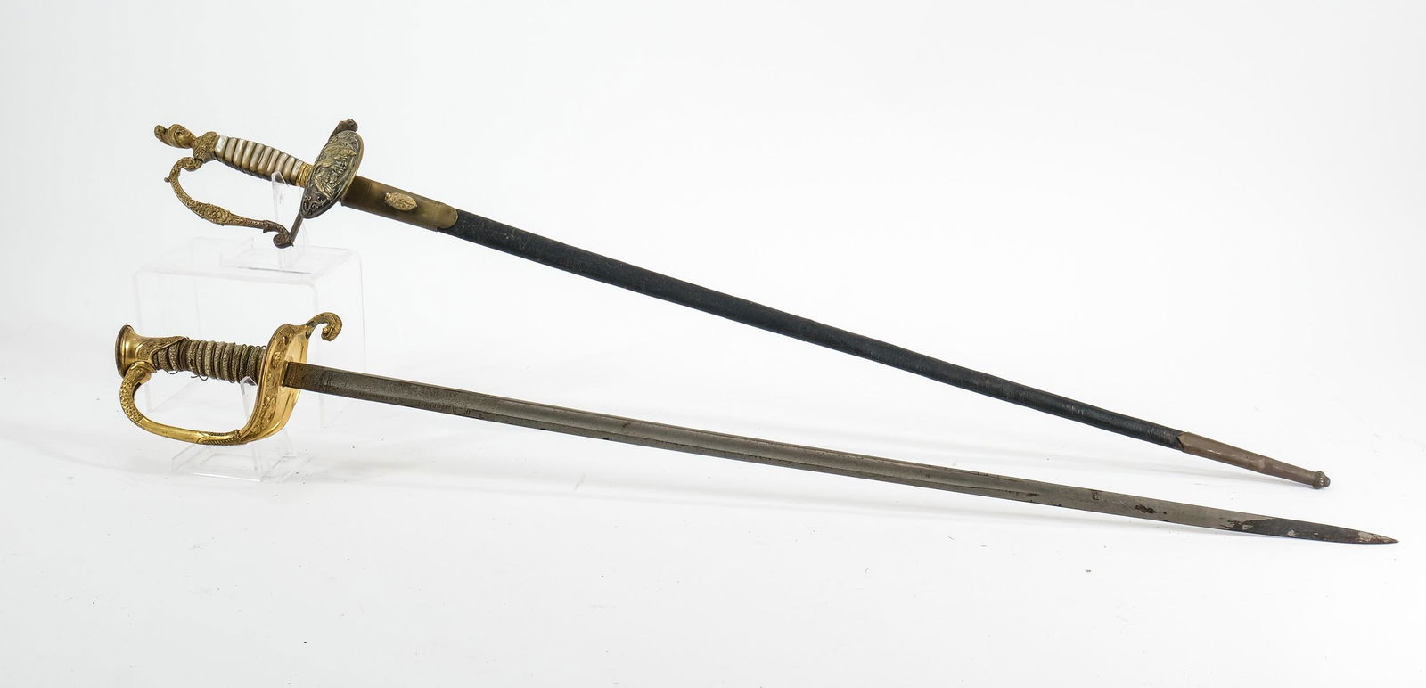 Two Us Navy Officers Swords