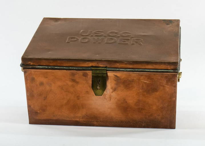 Uscg Copper Lyle Gun Powder Box