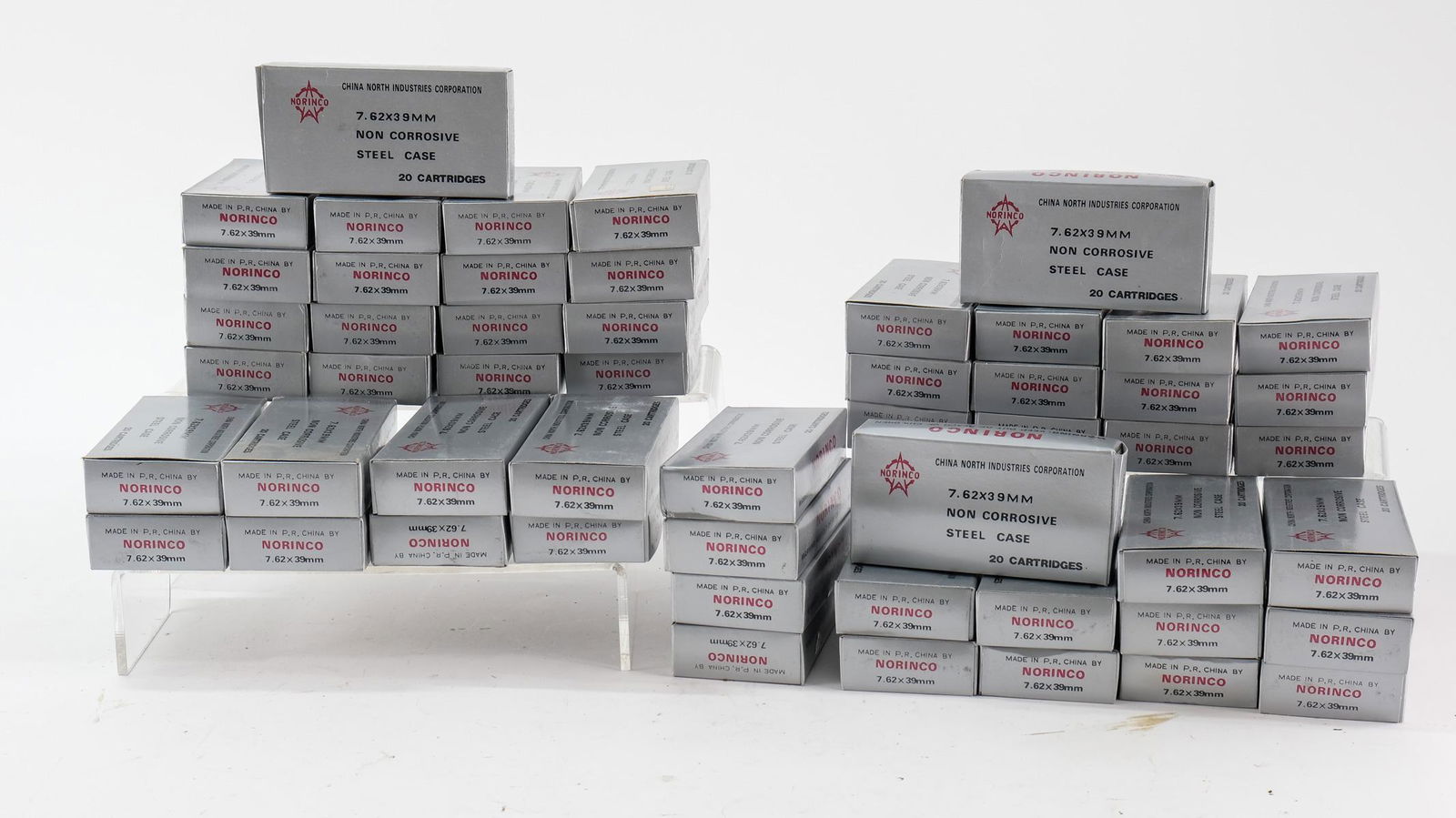 Silver Norinco 7.62x39 Ammo Boxes (54)