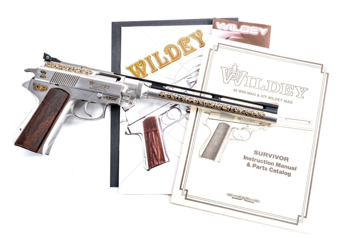 Engraved Wildey Survivor .475 Wm Semi Auto Pistol Auction