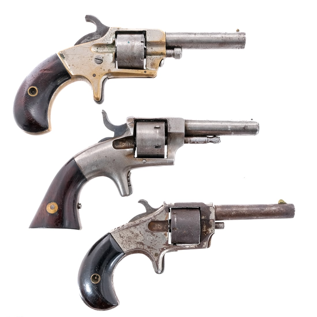 Estate Revolvers Lot 3 Pcs .22 Short Revolvers Auction