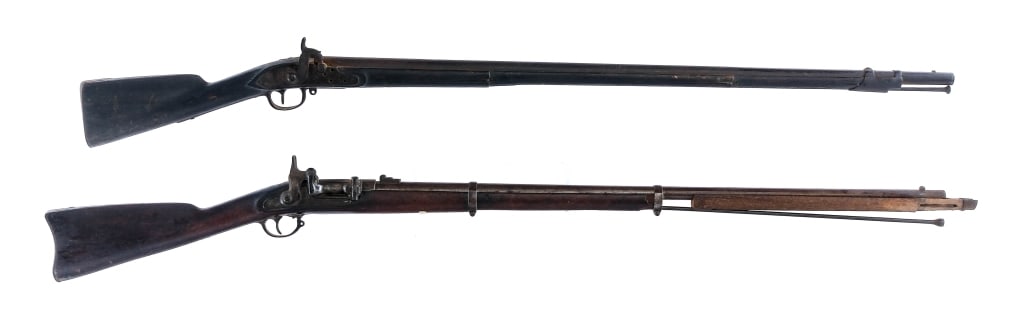 Percussion 2 Pcs Lot Black Powder Musket Rifle Auction