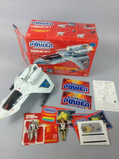 Vtg Captain Power Power Jet W/ Figures