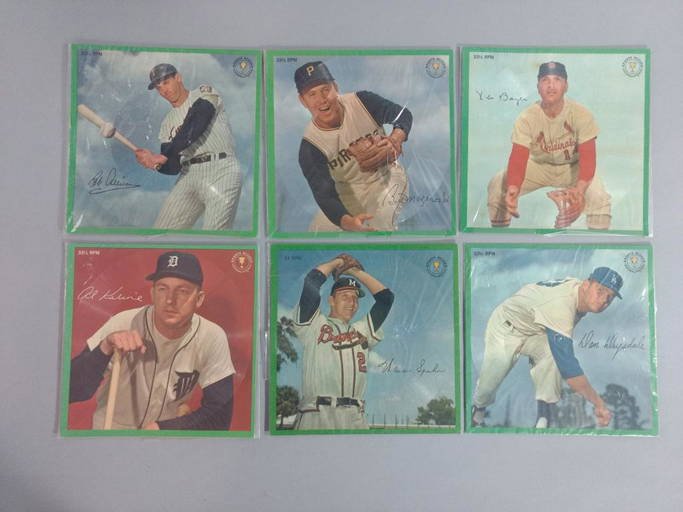 6pc 1962 Aura Vision Baseball Records