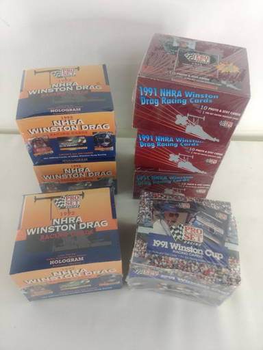 7pc Pro Set Nhra Drag Racing Card Boxes Sealed