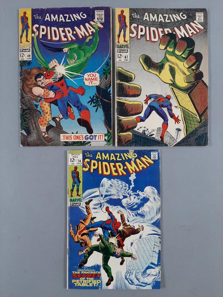 Silver Age Amazing Spiderman #49, 67 & 74 Comics