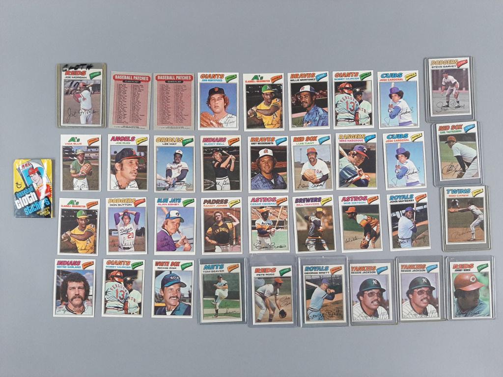 36pc 1977 Topps Baseball Cloth Sticker Patches