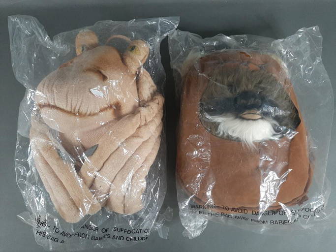 Star Wars Wicket & Jar Jar Plush Backpacks Nwt