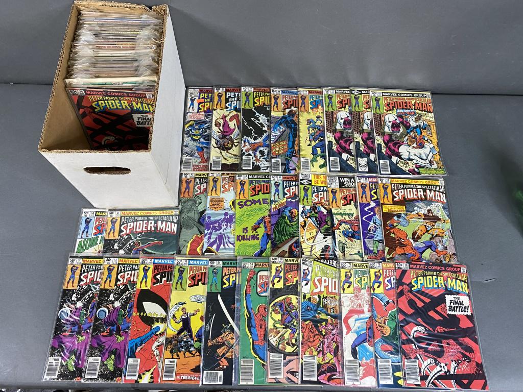 Short Box Spectacular Spiderman Comic Books