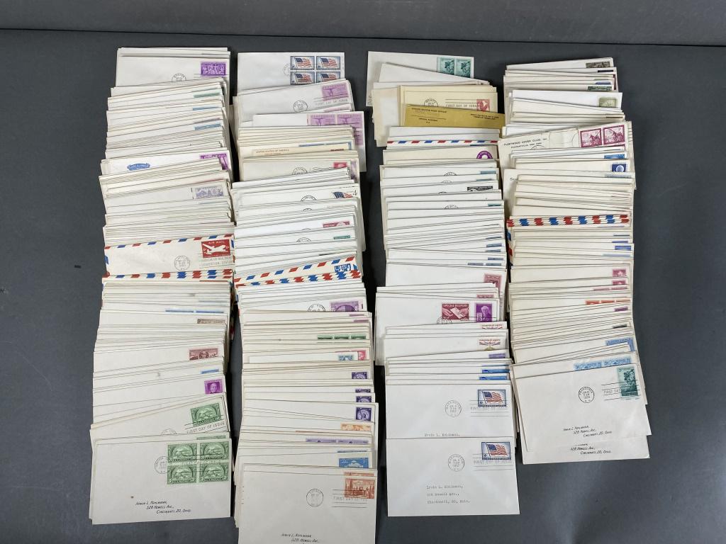 Lrg Lot 1950s Us Postage Stamp First Day Covers