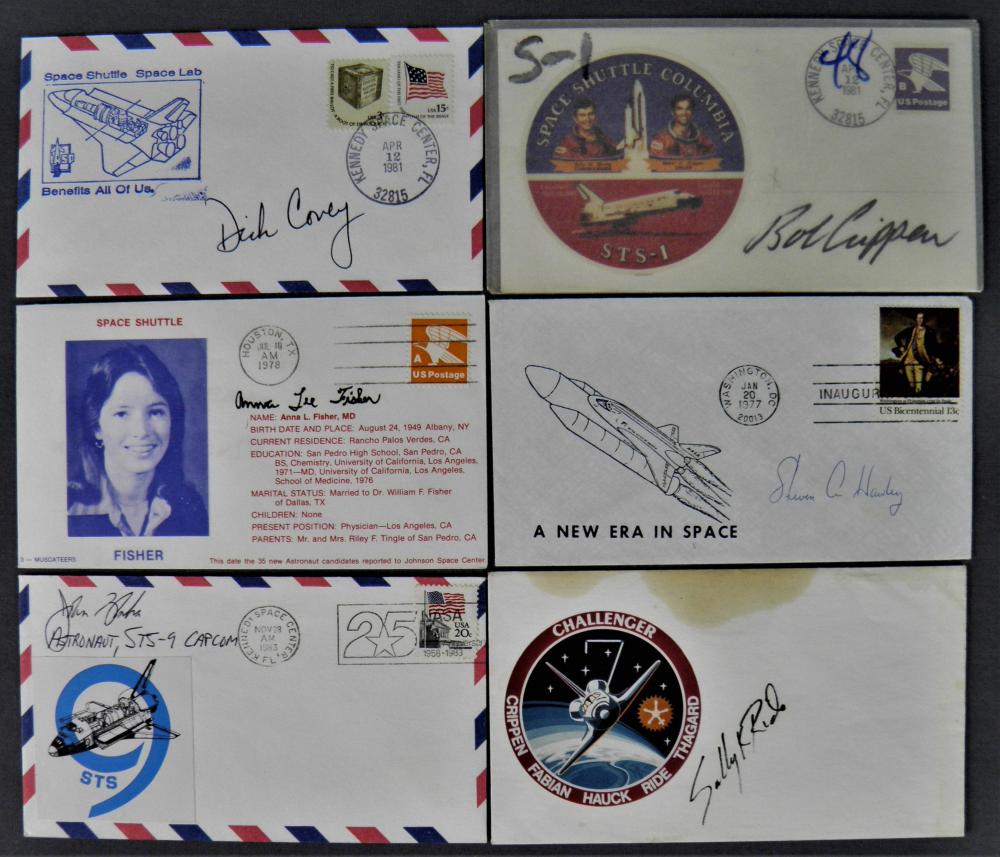6 Astronaut Signed Space Shuttle Covers