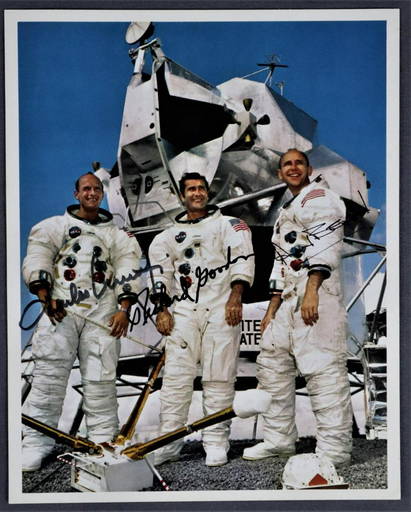 Apollo 12 Crew Signed Vintage Lithograph