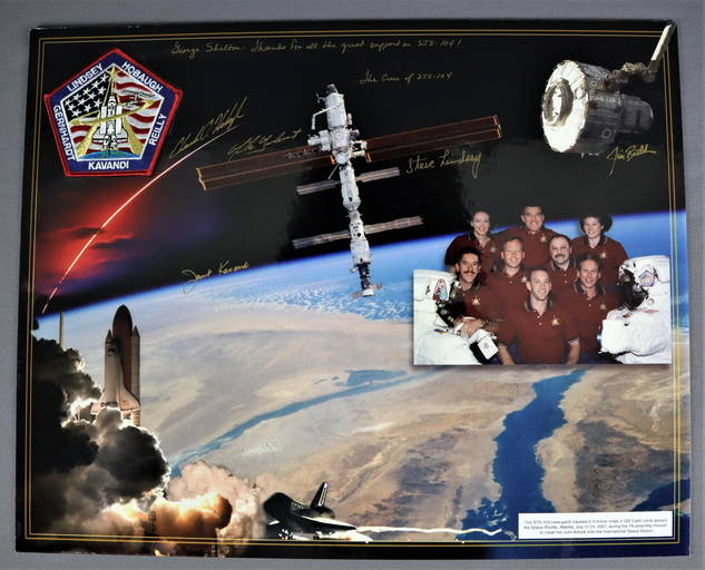 STS-104 Flown Crew Patch on Award Display - Apr 10, 2021 | American ...