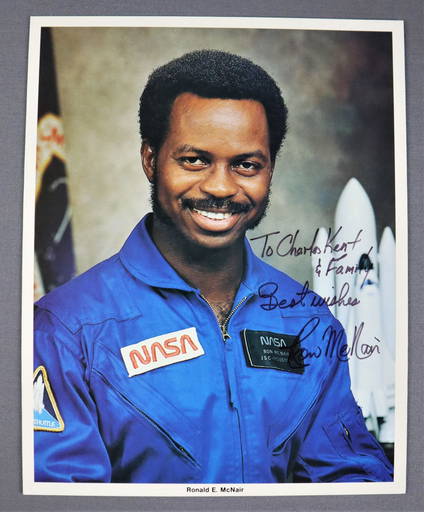 Ronald Mcnair Signed Nasa Portrait Lithograph