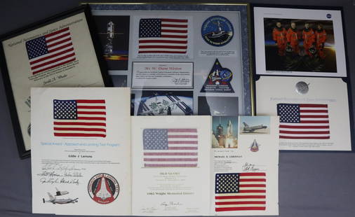 Flown American Flags From All Six Space Shuttles