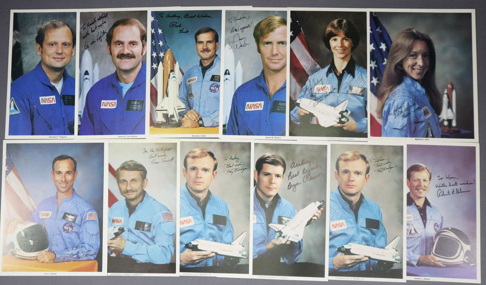 12 Space Shuttle Astronaut Signed & Dedicated Lithographs