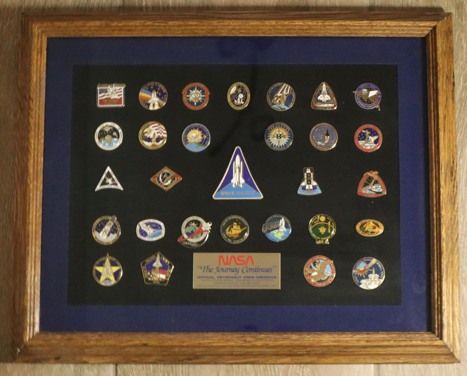 Space Shuttle Series Mission Emblem Pin Collection Framed (#0389) on ...