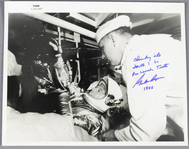 Gordon Cooper Signed Vintage Nasa Photograph