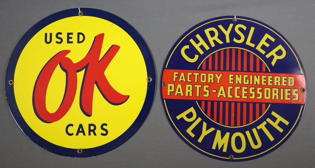 2 - Car Service & Advertisement Metal Signs Auction