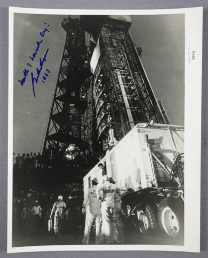 Gordon Cooper Signed Nasa Numbered Photograph