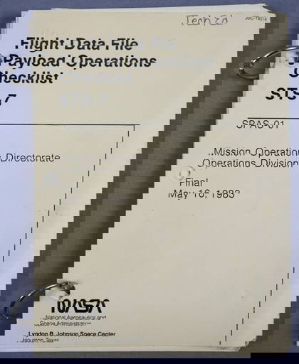 Sts 7 Payload Operations Checklist Used In Training