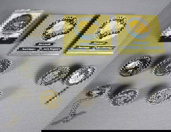 Apollo 9, 10, 12,13 & 14 Launch Team Pins & Tie Tacs