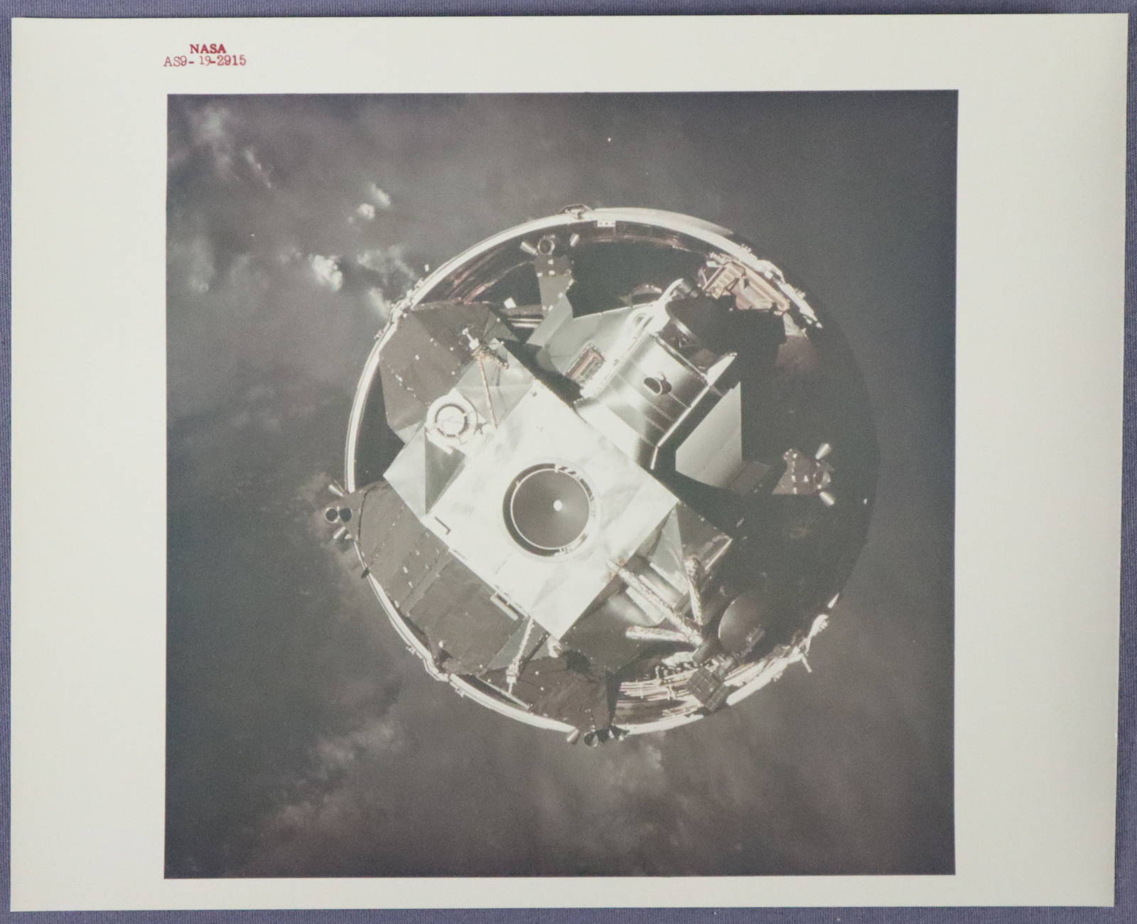 Apollo 9 Nasa Red Numbered Lunar Module Docking Photograph Auction
