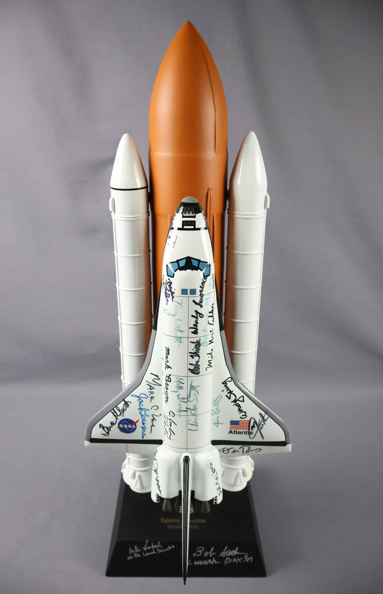 Astronaut Signed Space Shuttle Atlantis Full Stack Model Auction