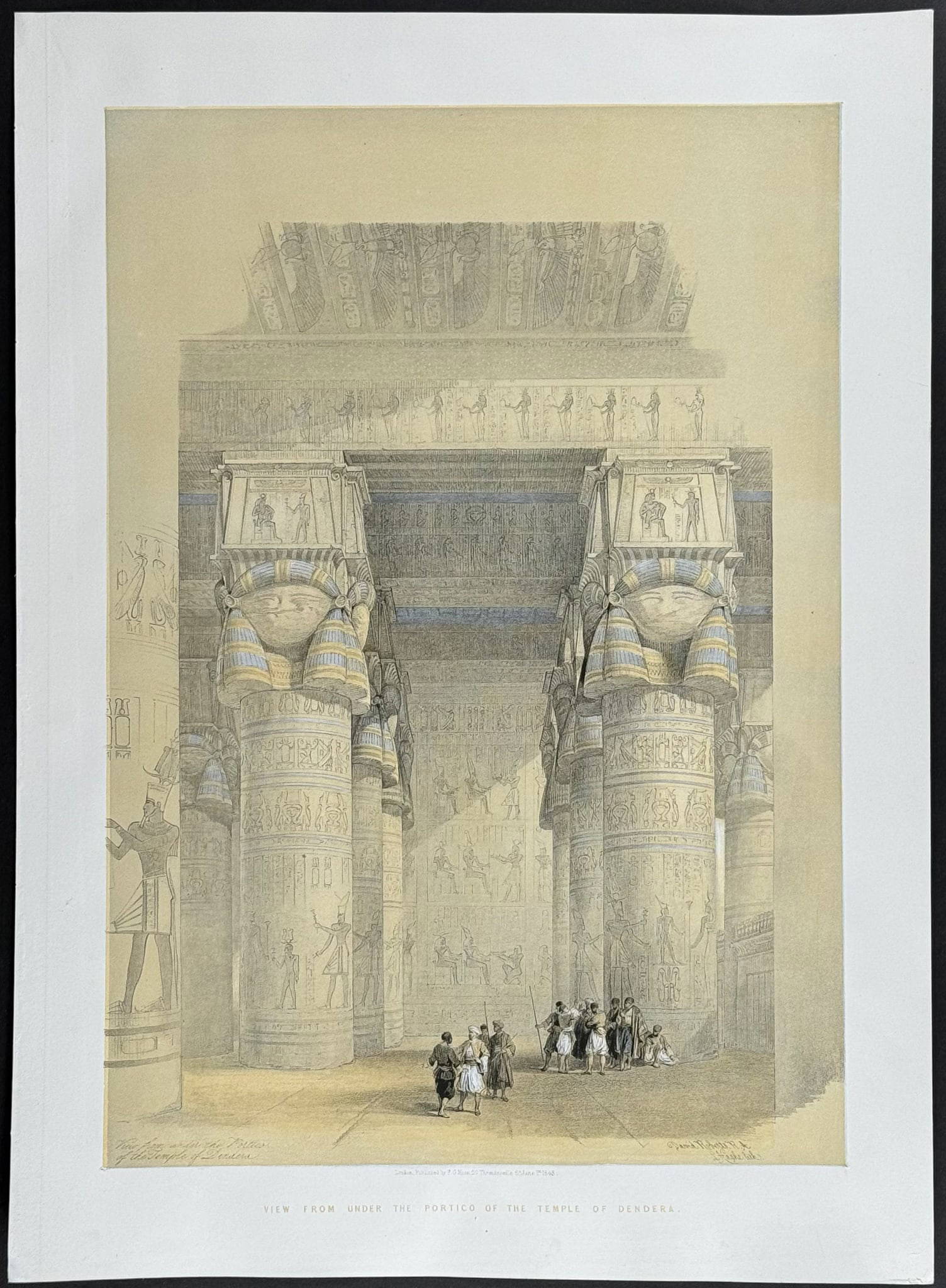 David Roberts - View From Under The Portico Of The Temple Of Dendera ...