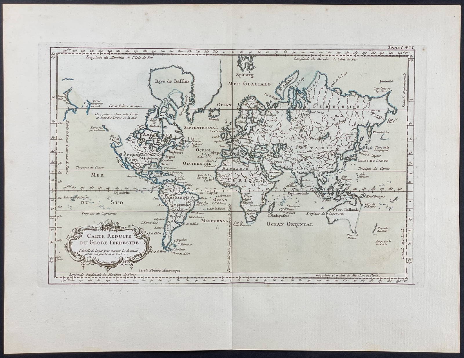 World: Bellin - Map Of The World Auction