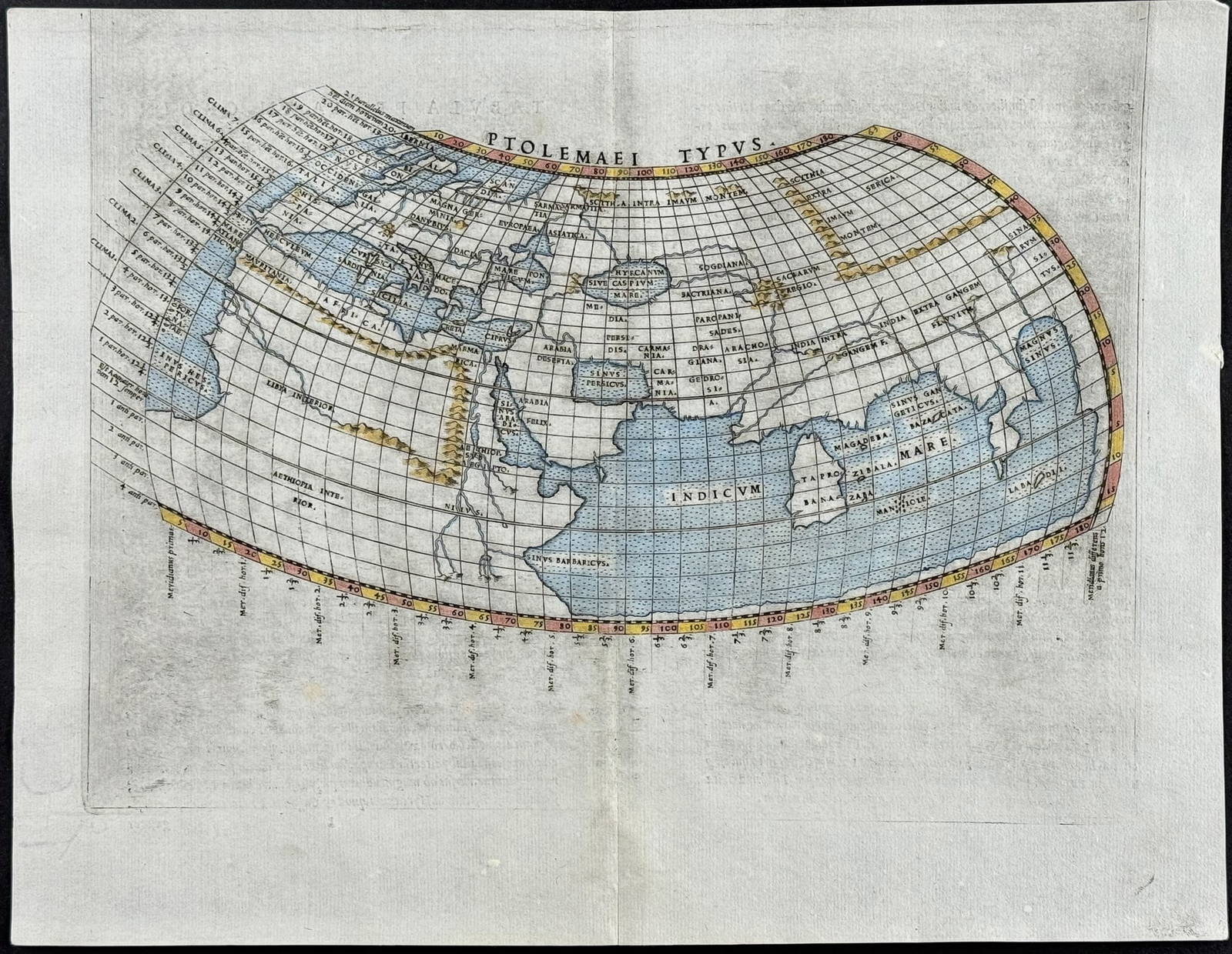 World: Ptolemy, Pub. 1562 - Map Of The Ancient World Auction