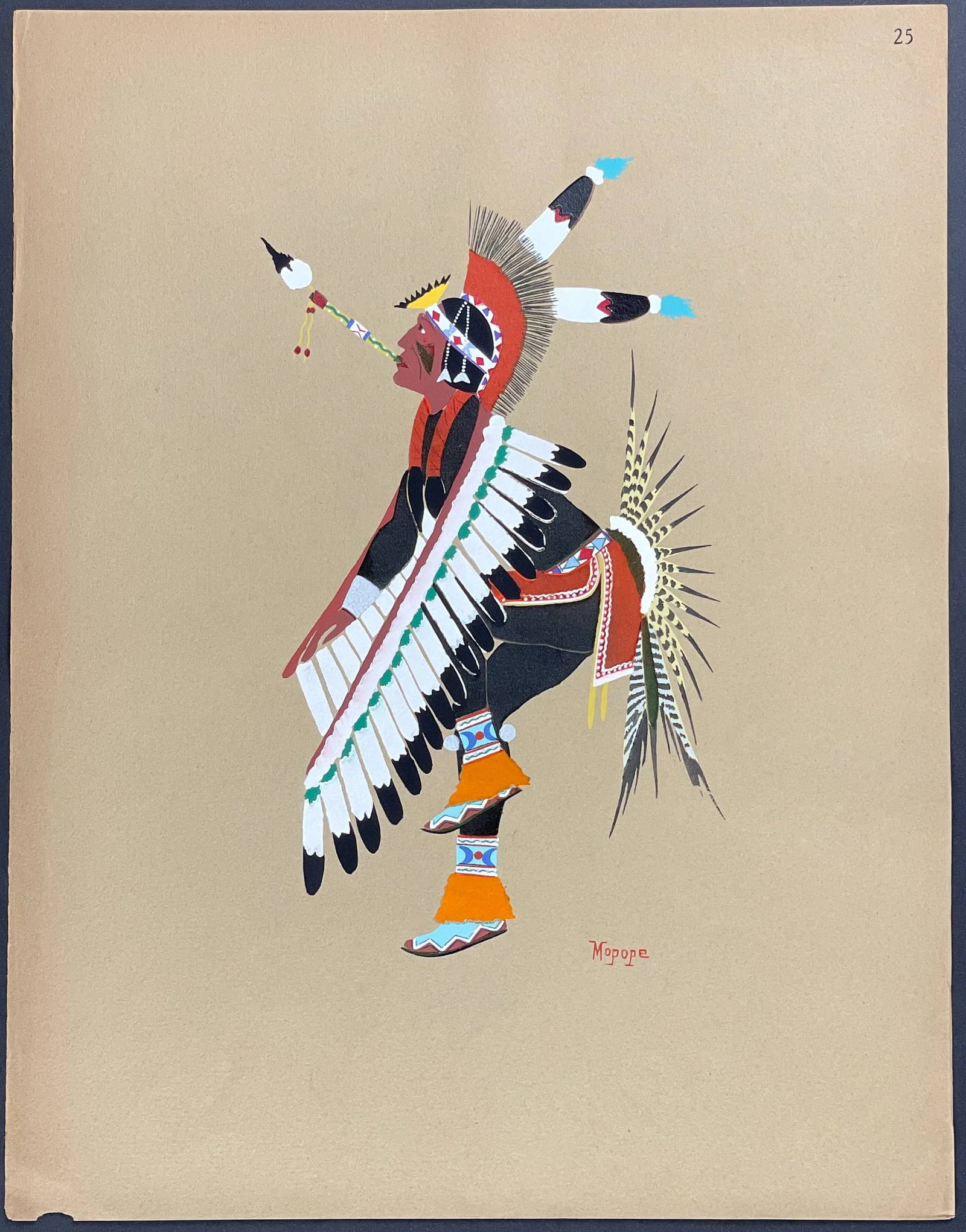 Kiowa Indian Art - Mopope: Eagle Dance. 25 Auction