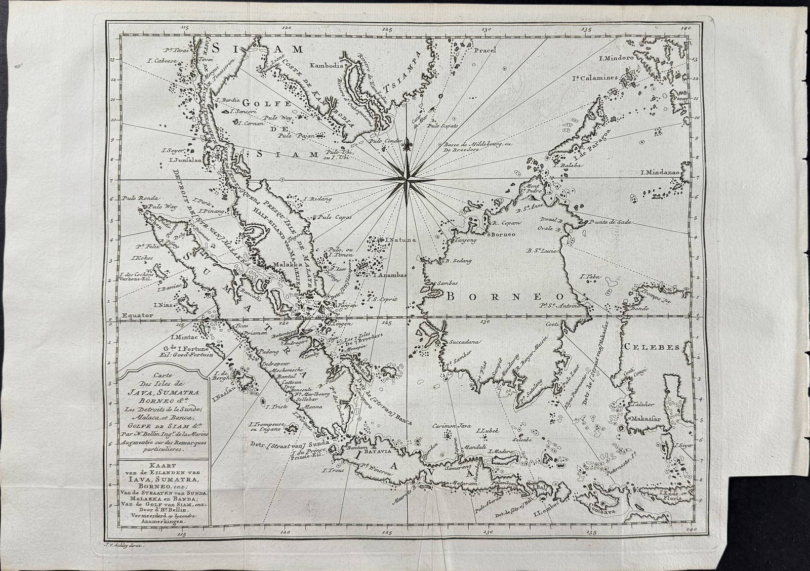 Prevost - Chart Of The Islands Of Java, Sumatra, Borneo, &c. Auction