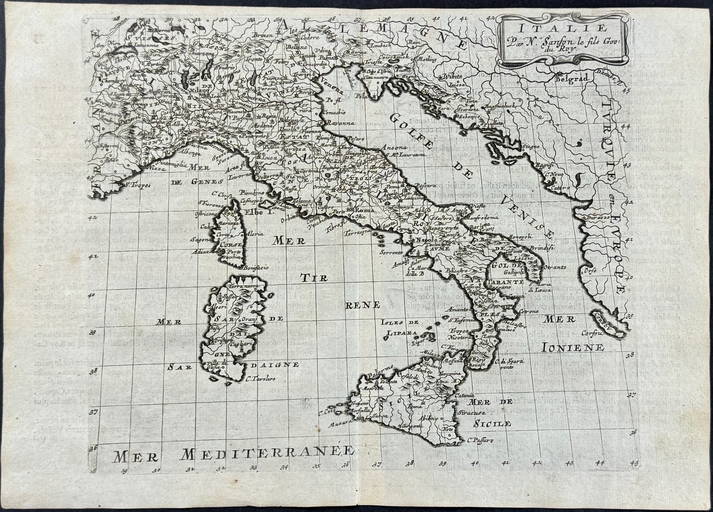Sanson Map Of Italy