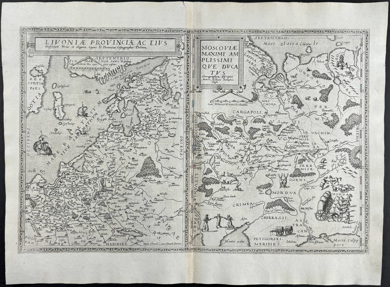 De Jode, Rare, Pub. 1593 - Maps Of The Baltic, North Sea & Russia ...
