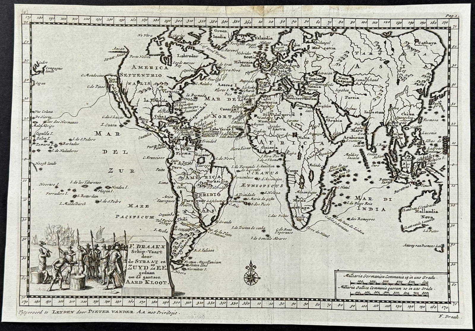 Van Der Aa - Sir Francis Drake's Circumnavigation Of The Globe: Map Of ...