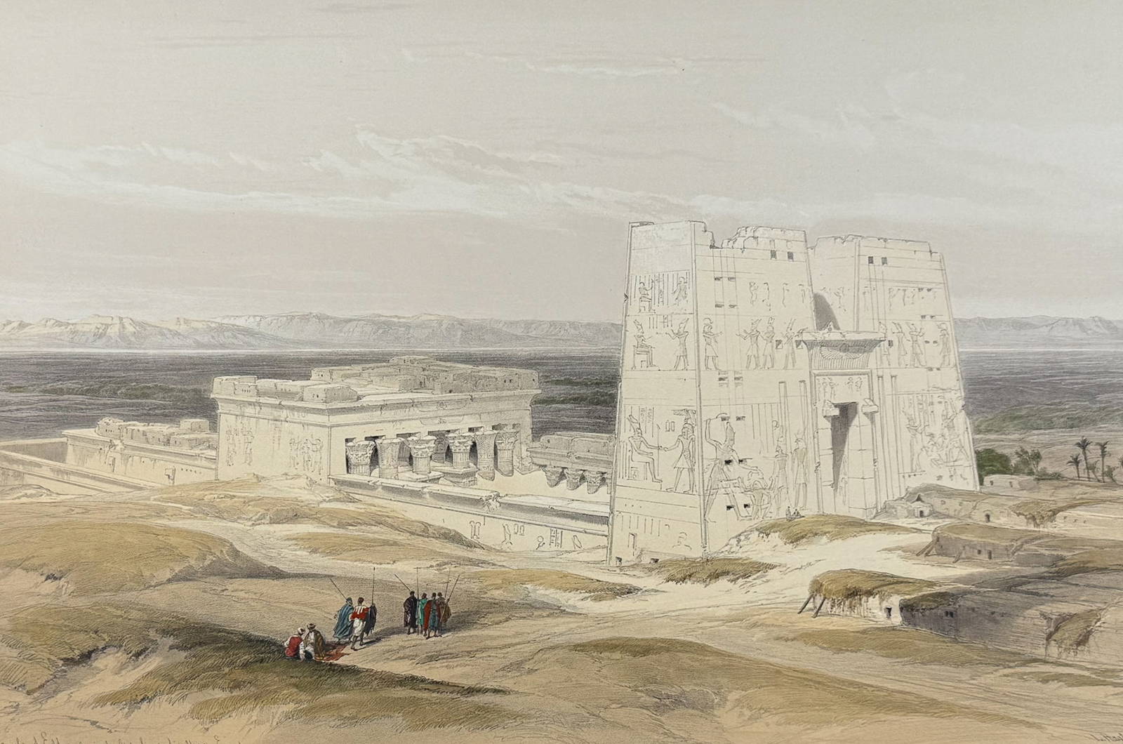 David Roberts - Temple Of Edfou, Ancient Appolinopolis, Upper Egypt Auction