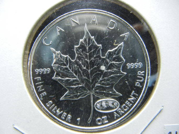 1999 2000 Canada $5 Silver Maple. Fireworks Privy Mark!