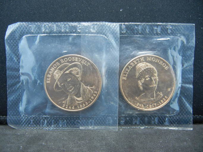 2 U S Mint First Spouse Bronze Medals. 5th 32nd