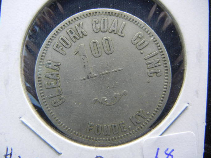 $1 Cedar Fork Coal Company Token Fonde Kentucky. Very