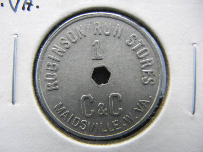 Coal Script 1945 One Cent Robinson Run Stores C&c