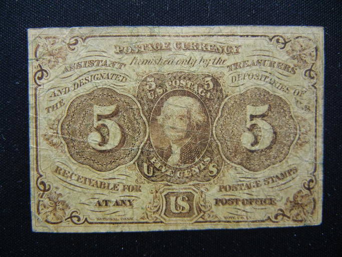 1862 Fractional 5 Cent Note. “Postage Currency.” - Mar 21, 2019 ...