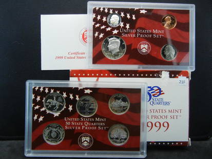 1999 2000 United States Mint Silver Proof Set