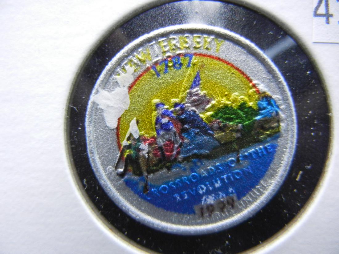 1999 New Jersey Colorized Washington State Quarter