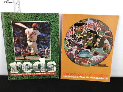 1970 & 1971 Cincinnati Reds Yearbooks