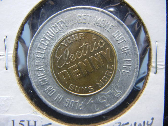 Your Electric Penny Expo Encased Coin