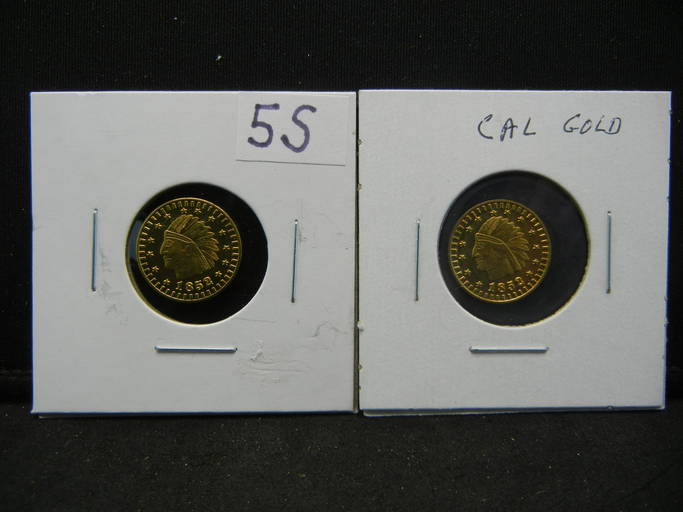 (2) Clad California Gold Tokens